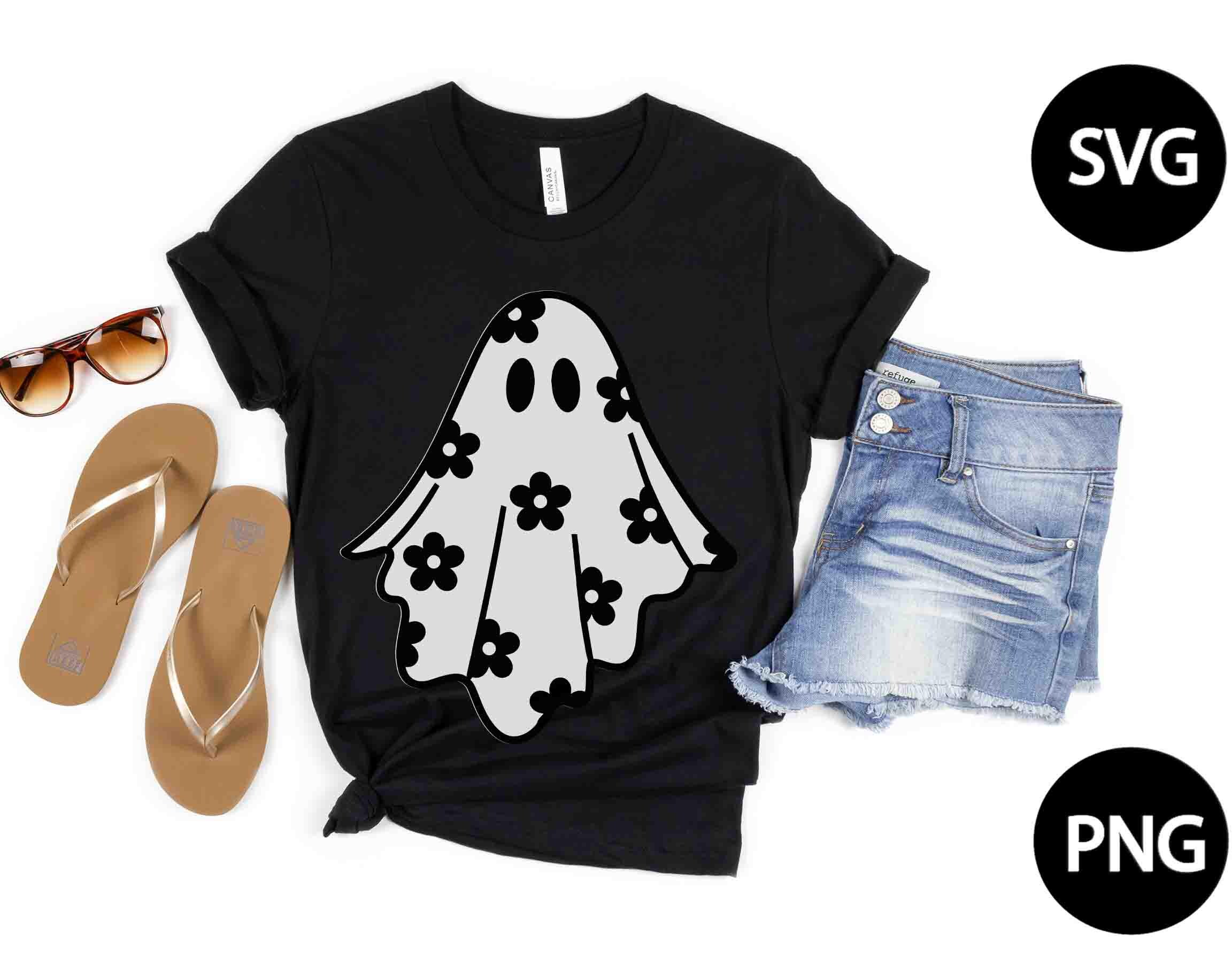 Daisy Ghost SVG PNG, Cute Ghost Halloween, Halloween Design Svg, Retro ...