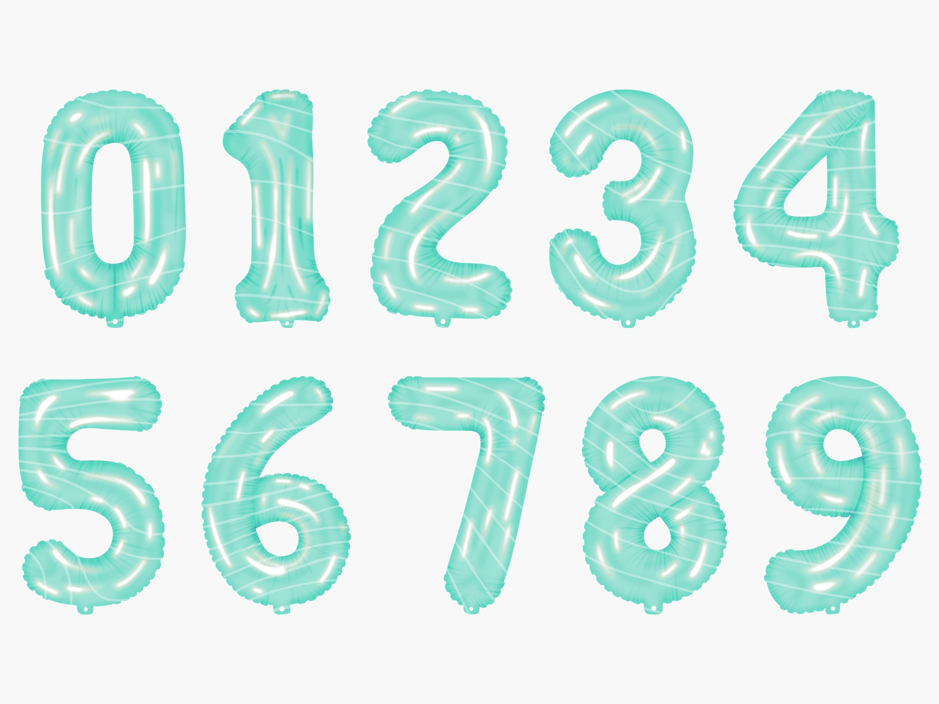 Aqua Foil Balloons Clipart, Aqua Foil Balloon Png, Aqua Foil Alphabet ...
