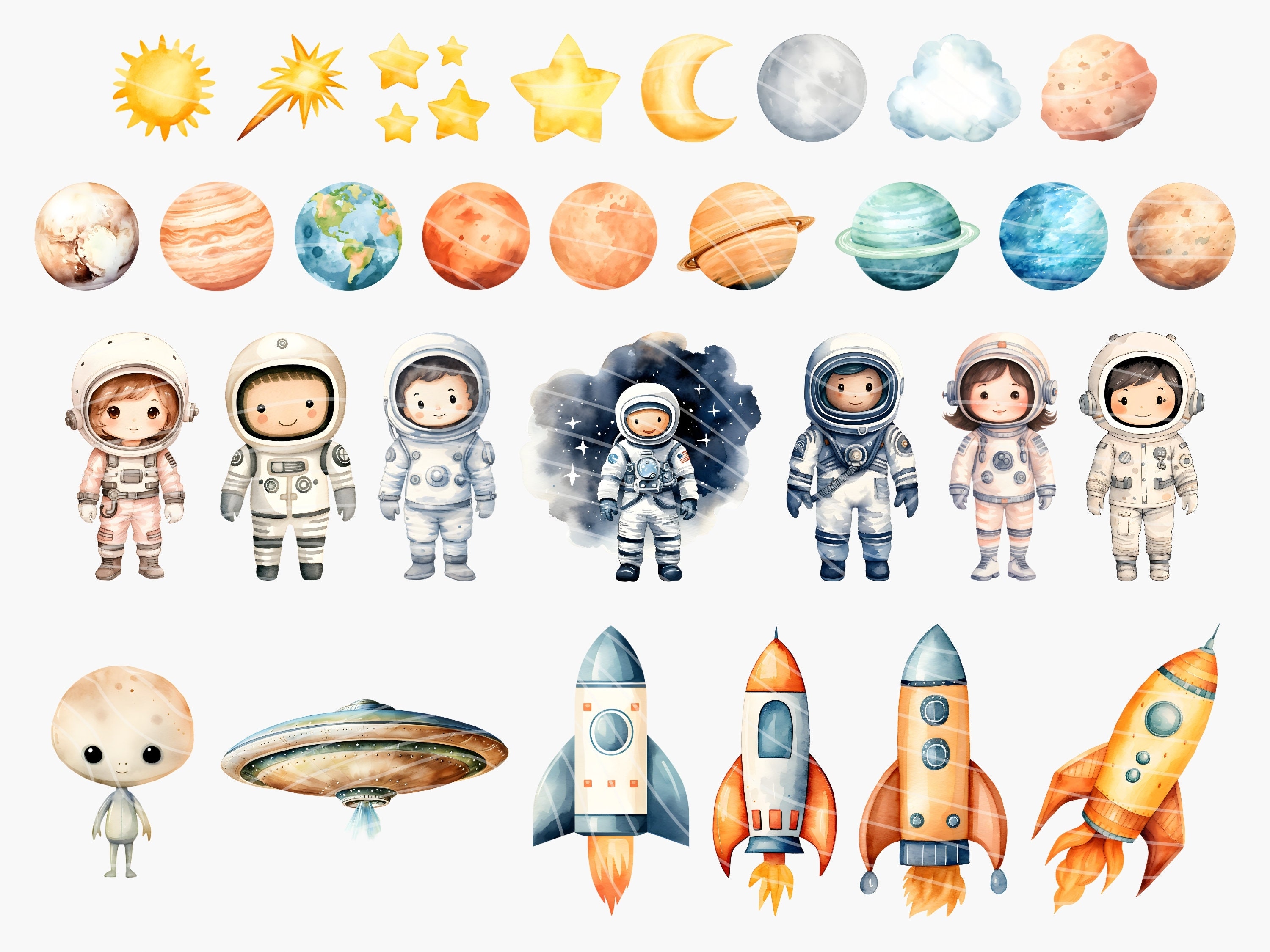 Outer Space Clipart, Space Theme, Png Svg Vector Graphic, Astronauts ...