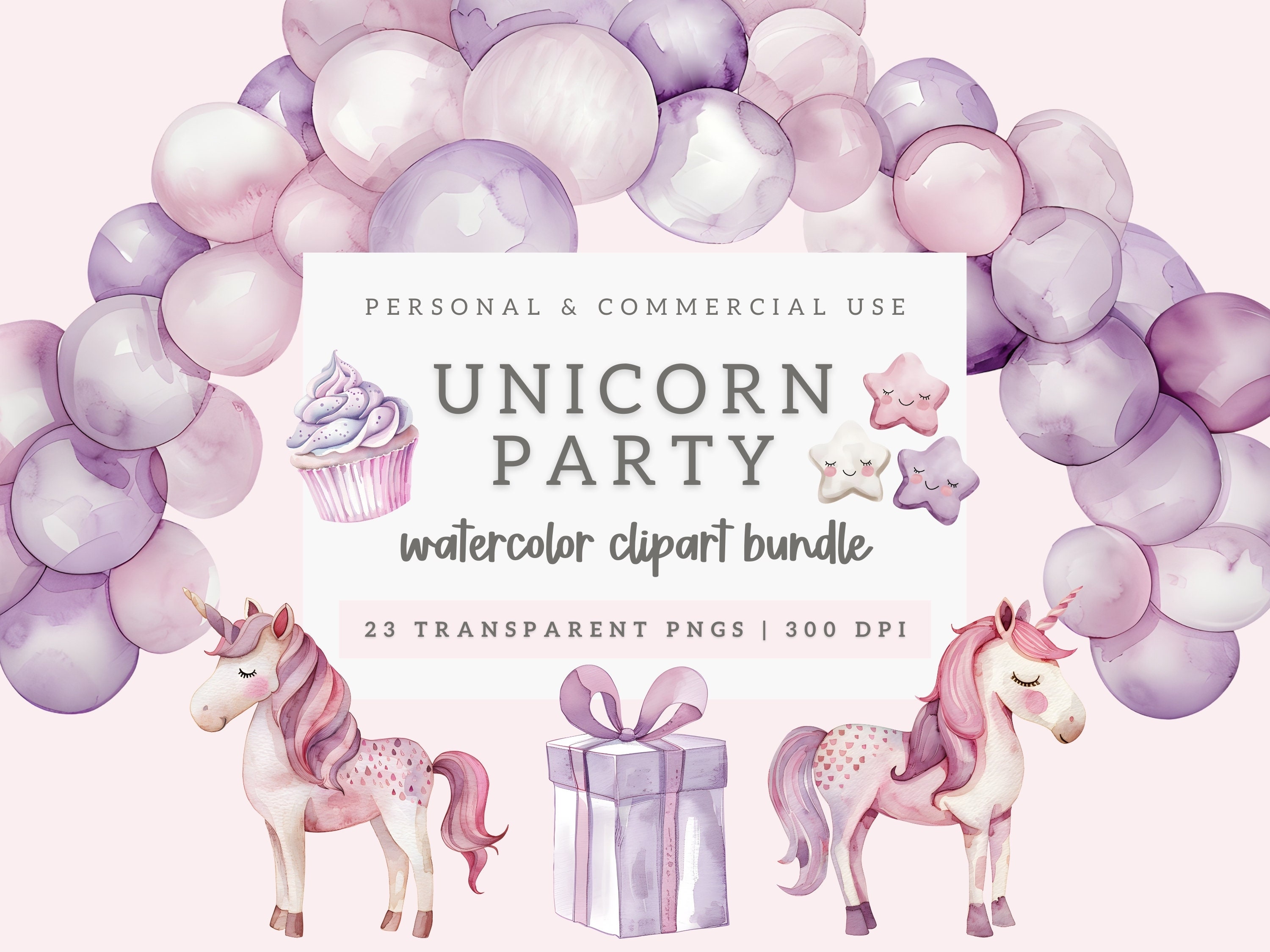 Unicorn Png, Unicorn Сlipart, Digital Download, Rainbow Clipart, Baby ...