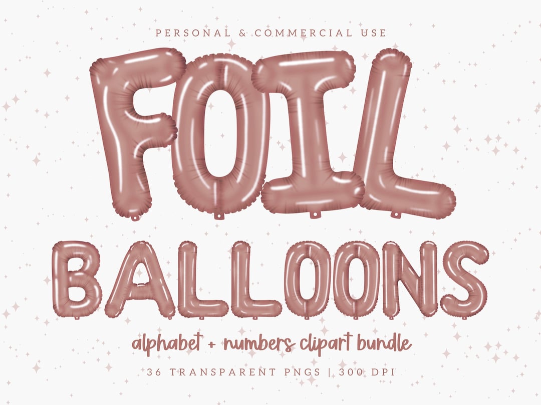 Rose Gold Foil Balloons Clipart, Rose Gold Foil Balloon Png, Rose Foil ...