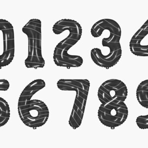 Black Foil Balloons Clipart, Black Foil Balloon Png, Black Foil ...