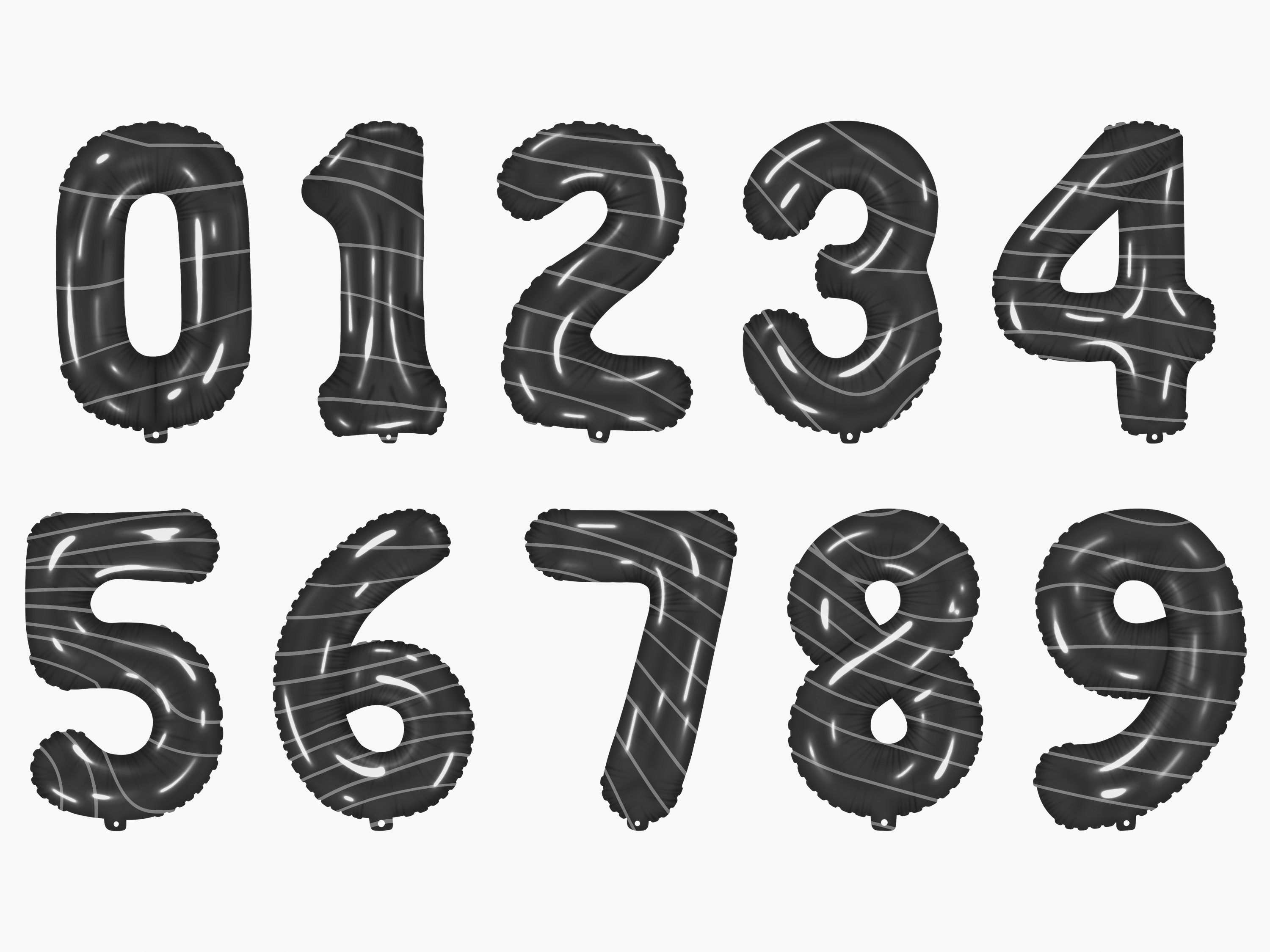 Black Foil Balloons Clipart, Black Foil Balloon Png, Black Foil ...