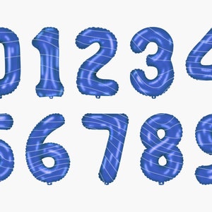 Blue Foil Balloons Clipart, Blue Foil Balloon Png, Blue Foil Alphabet ...