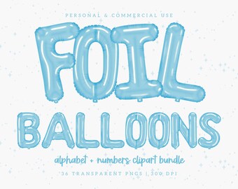 Blue Foil Balloons Clipart, Blue Foil Balloon Png, Blue Foil Alphabet ...