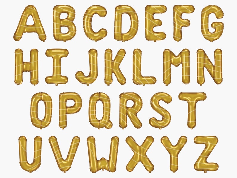 Gold Foil Balloons Clipart, Foil Balloon Png, Gold Foil Alphabet ...