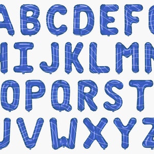 Blue Foil Balloons Clipart, Blue Foil Balloon Png, Blue Foil Alphabet ...