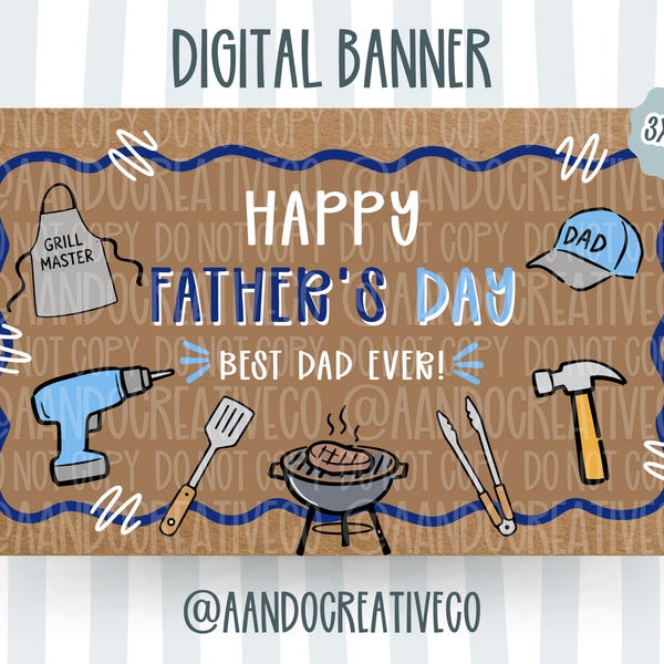 Fathers Day Banner - Etsy