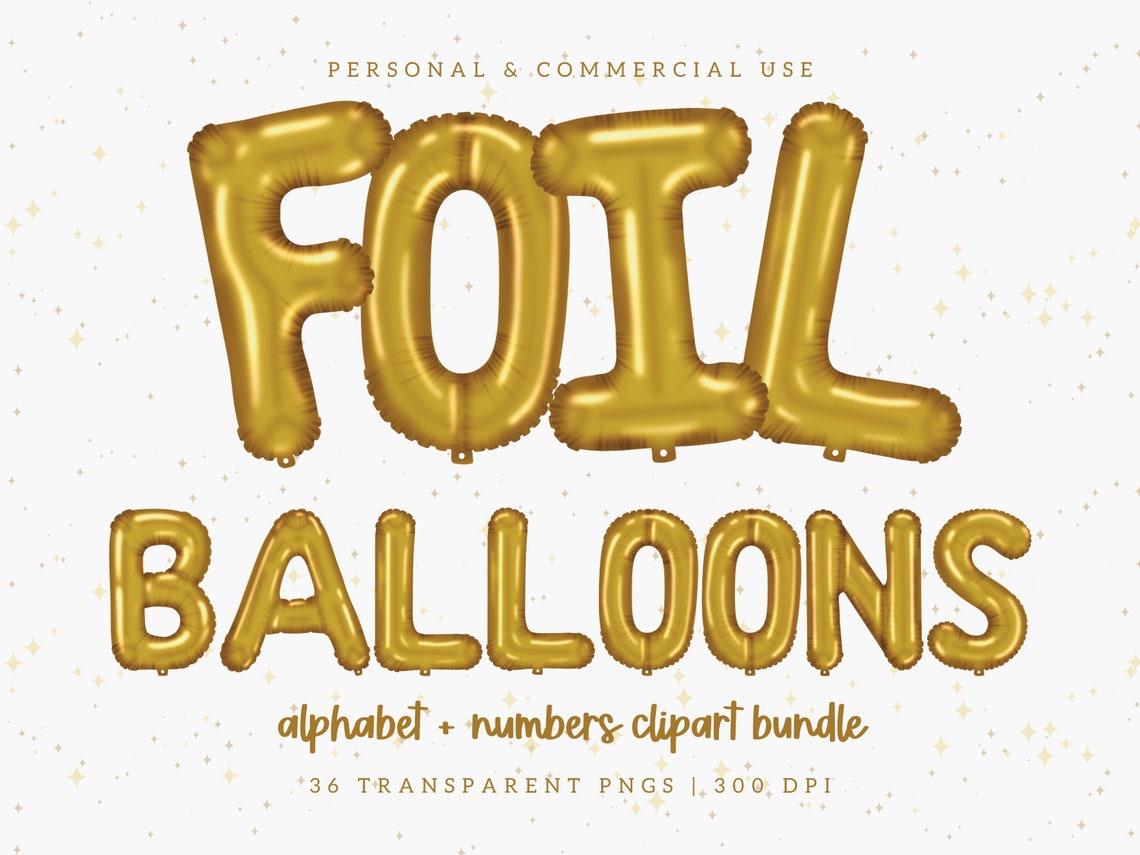 Gold Foil Balloons Clipart, Foil Balloon Png, Gold Foil Alphabet ...