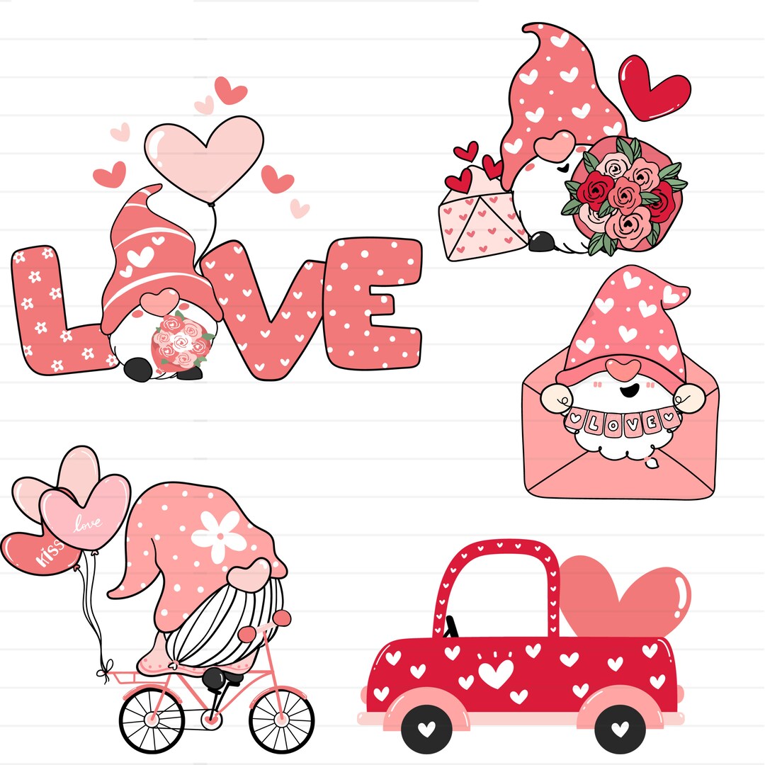 Valentine Gnomes Svg, Valentine Svg, Valentines Day Svg, Valentine ...