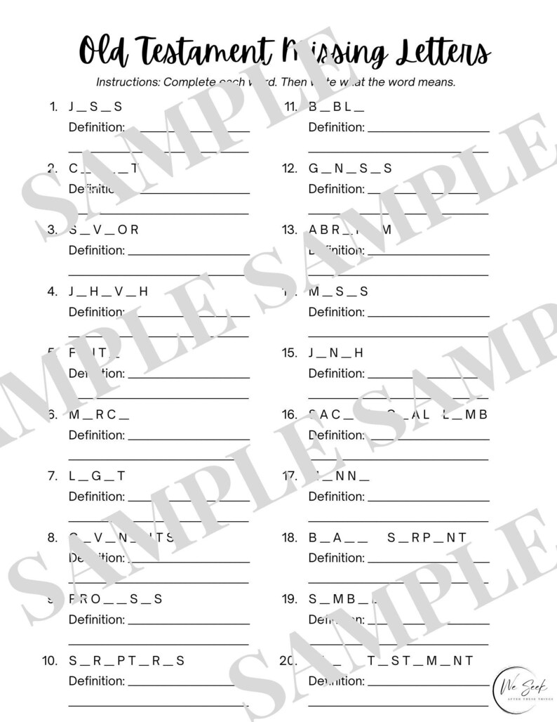 Come Follow Me 2026 Old Testament Week 1 Activity Packet | LDS Primary ...