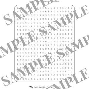 JESUS Word Search Puzzle – Bible Verse Christian Activity (digital ...