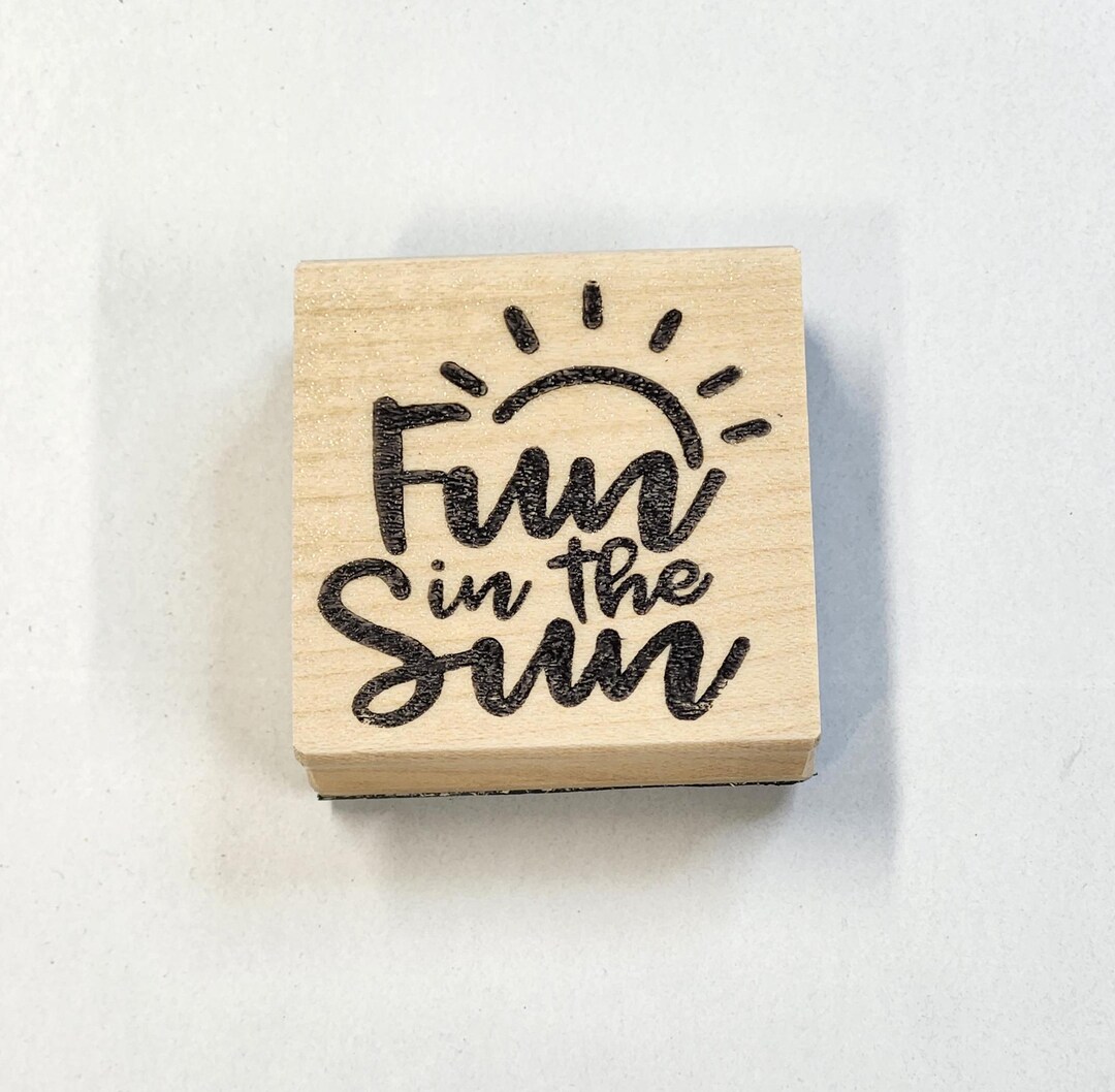 Fun in the Sun Rubber Stamp - Etsy