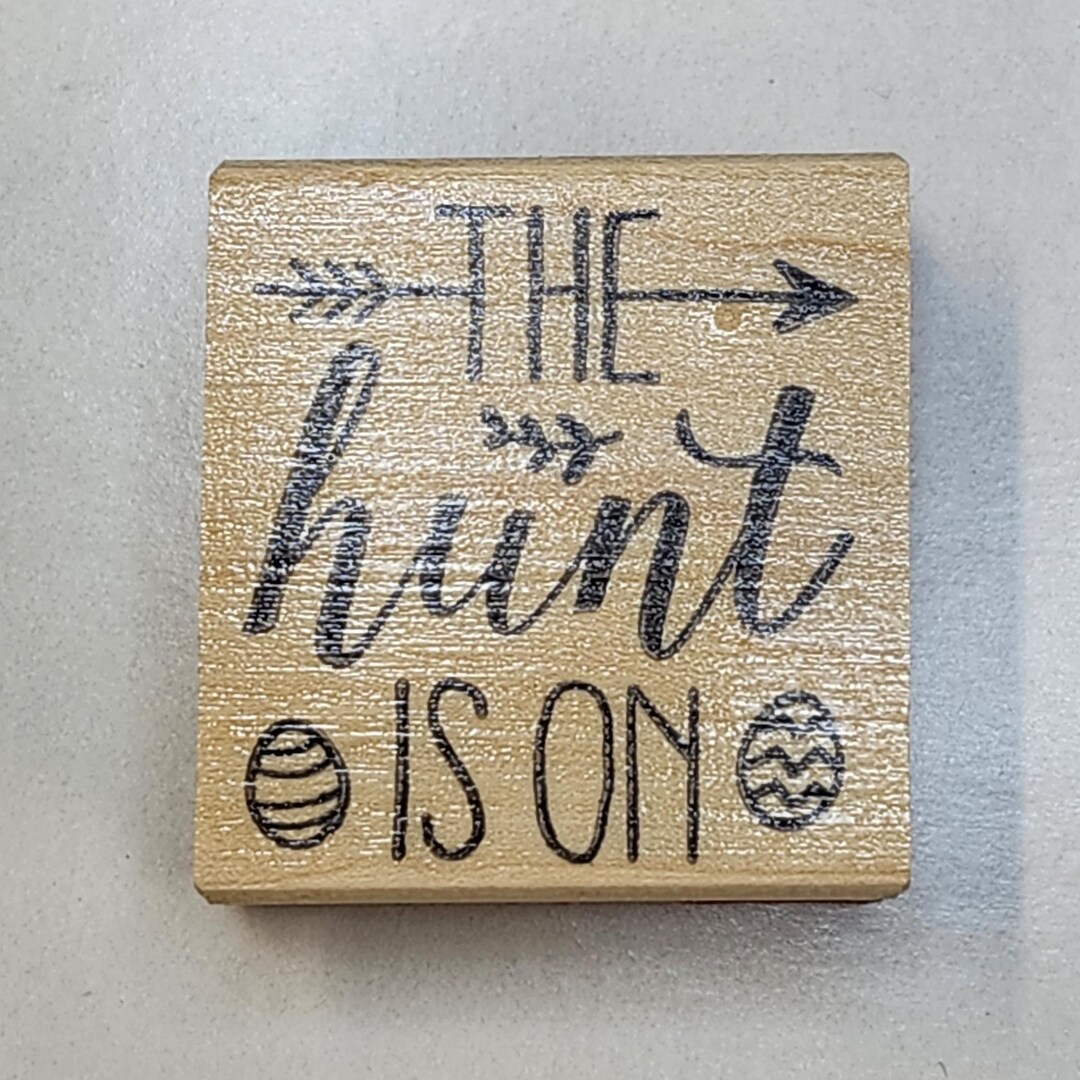 The Hunt is on Rubber Stamp - Etsy
