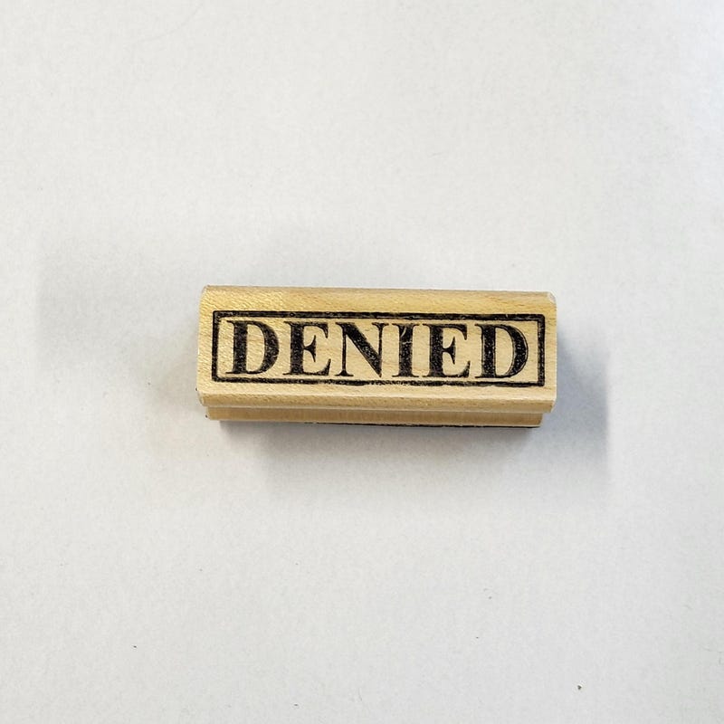 Denied Stamp - Etsy