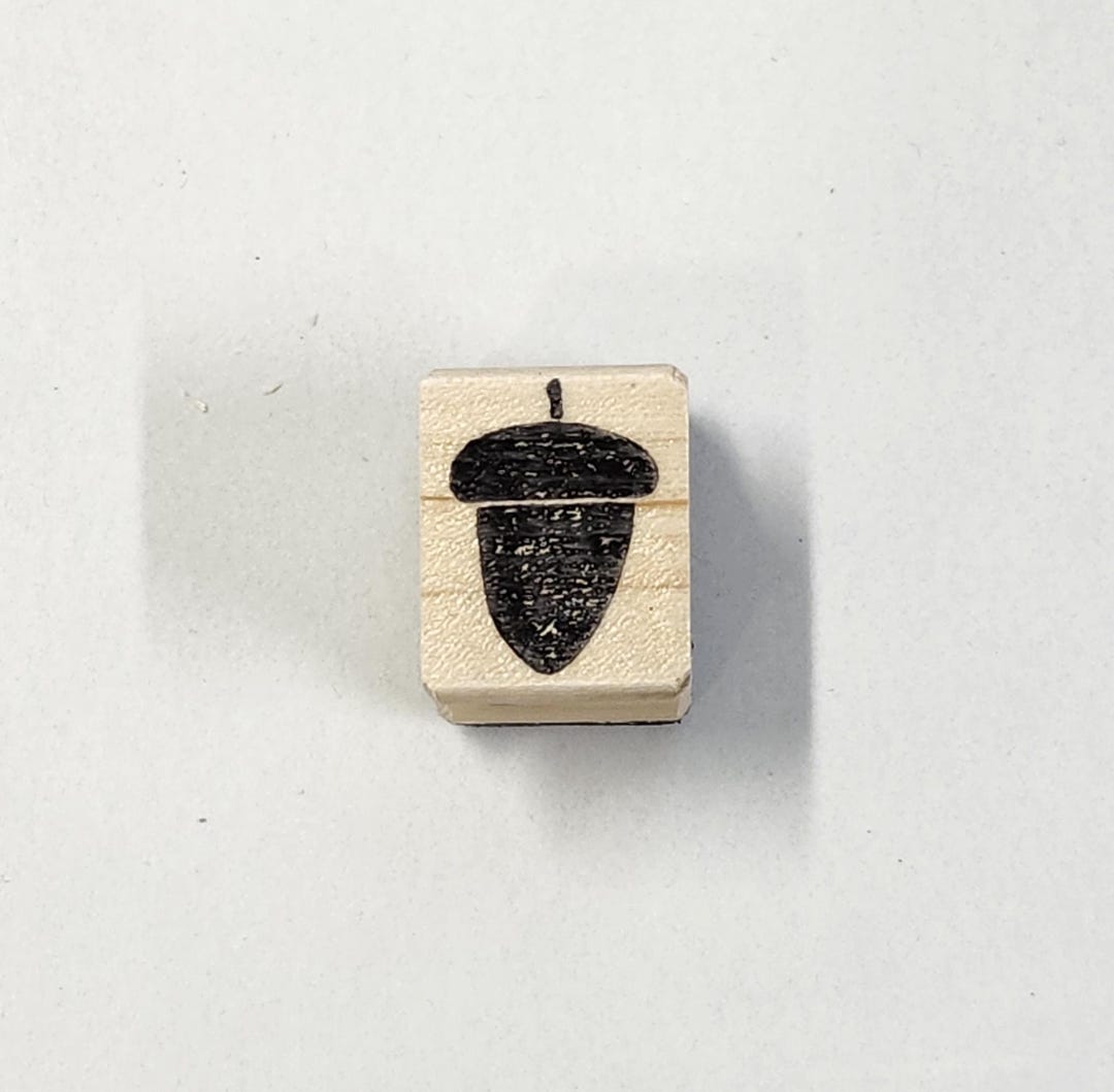 Solid Acorn Rubber Stamp - Etsy