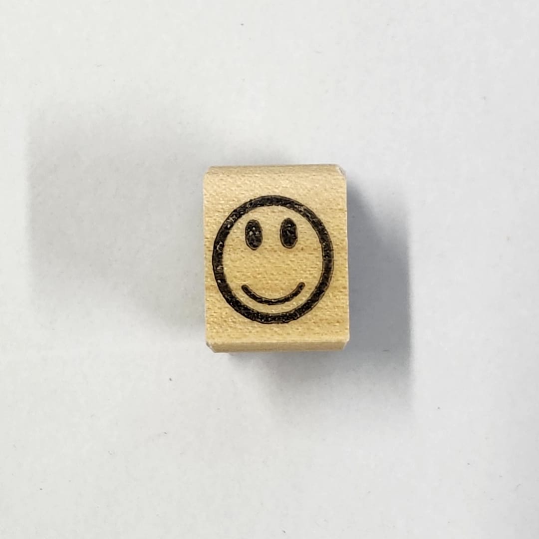 Glad Smiley Face Rubber Stamp - Etsy