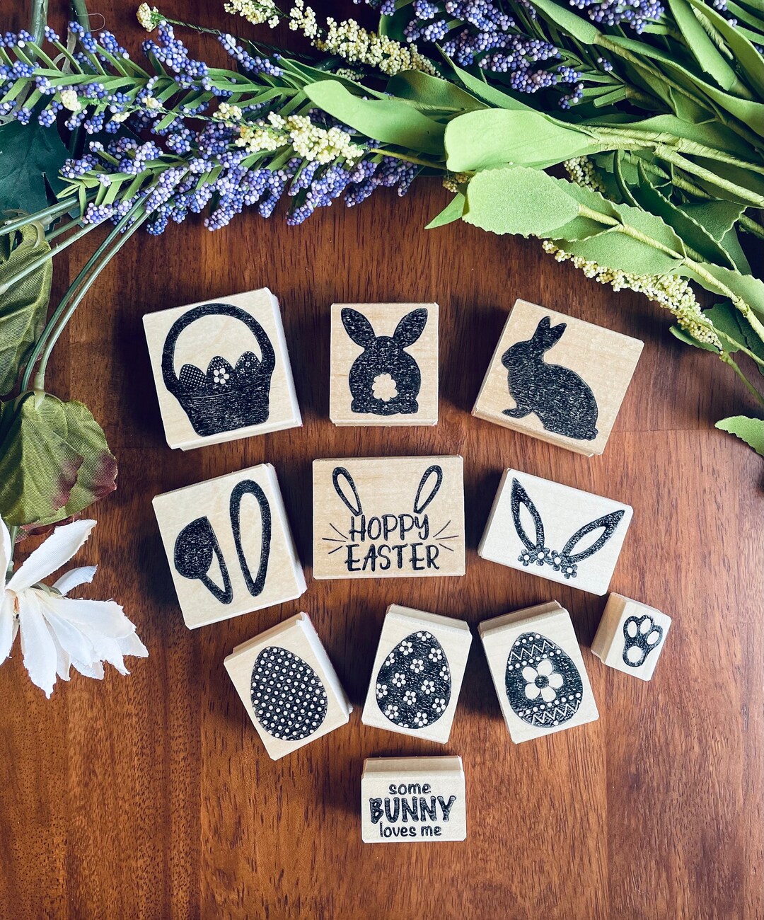Easter Rubber Stamp Set, Easter Bunny Stamps - Etsy