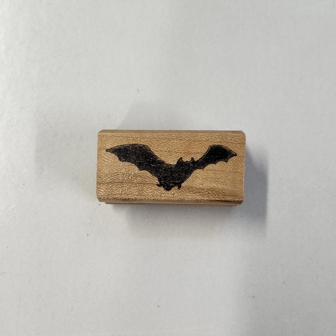 Bat Silhouette Rubber Stamp - Etsy