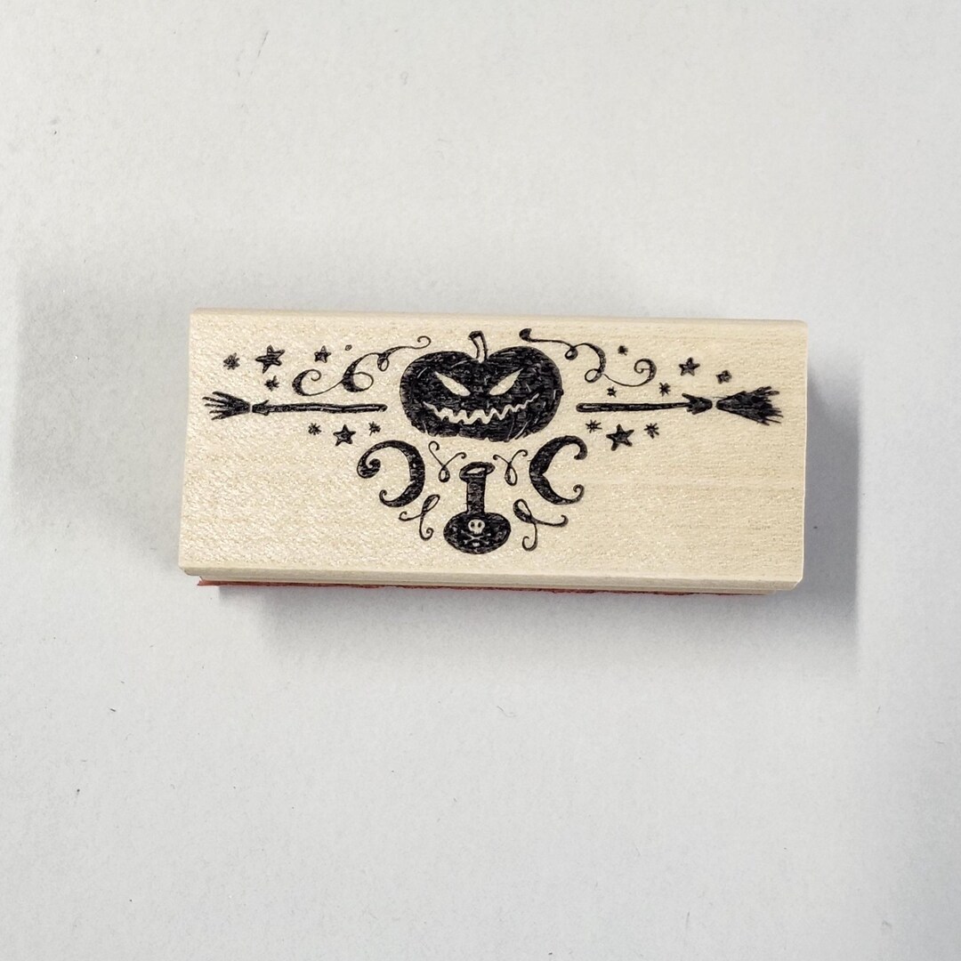 Potion Pumpkin Scarecrow Rubber Stamp - Etsy