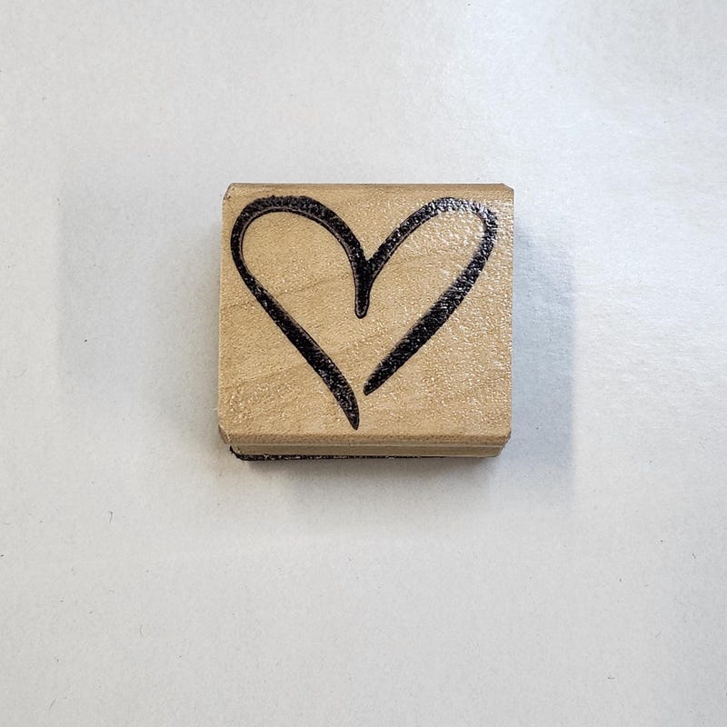 Heart Rubber Stamp - Etsy