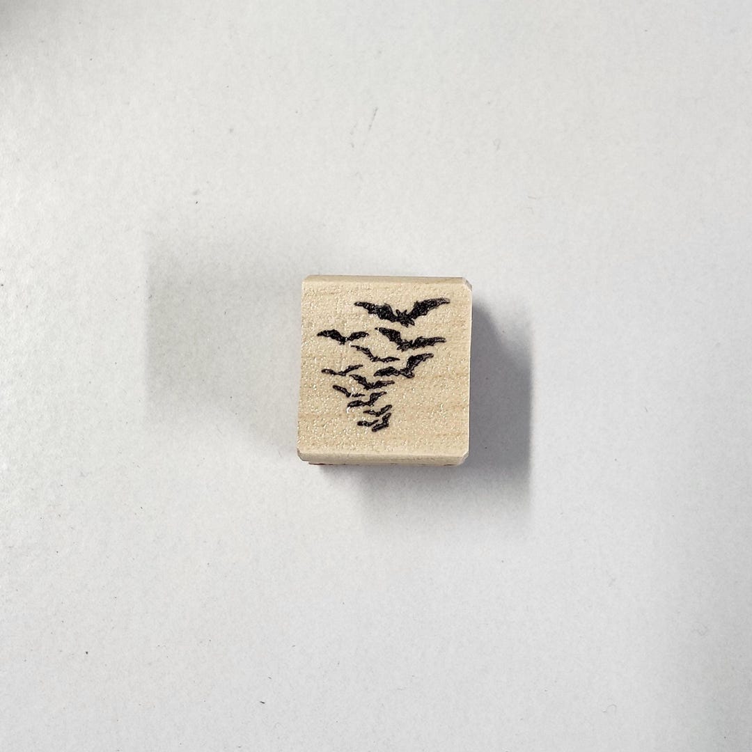 Bat Swarm Rubber Stamp - Etsy