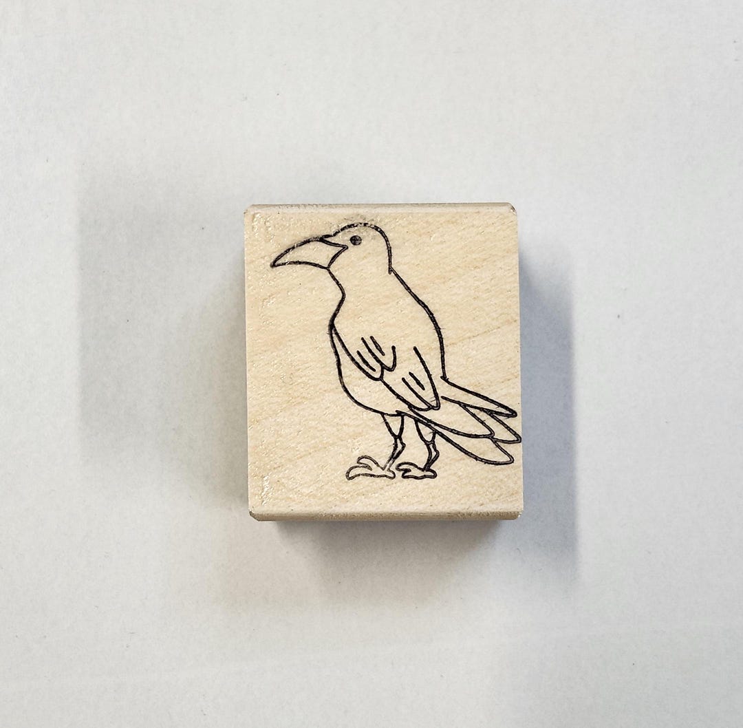 Crow Rubber Stamp - Etsy