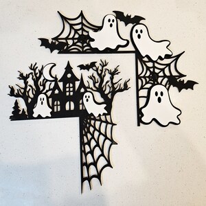 Halloween Door Corners Jack-o-lantern, Ghosts, and Witch Designs Happy ...