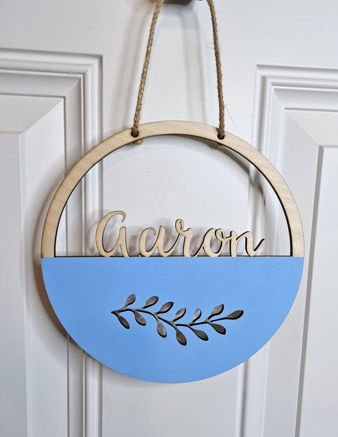 Nursery Door Name Sign Custom Bedroom Door Sign Laser-cut Personalized ...