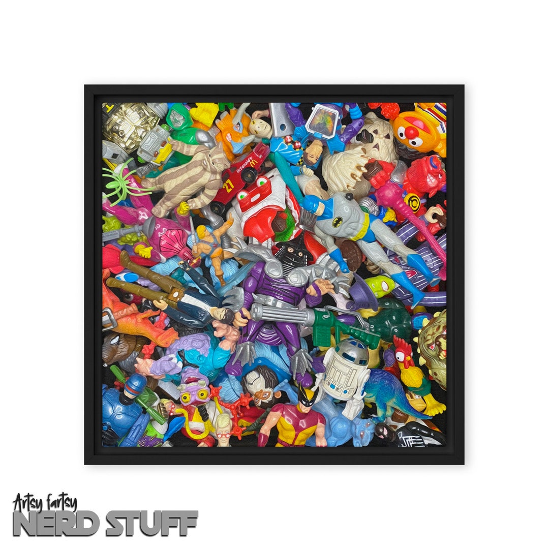 Retro Action Figure Wall Art, Nerd Toy Collector Gift 80 Mutant Ninja ...