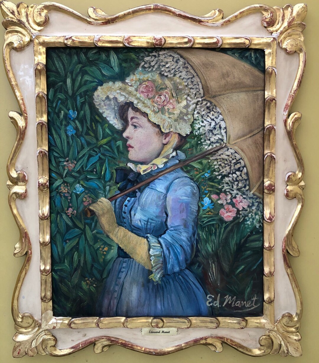 Edouard Manet Vintage Oil Painting Hand Signed & Framed Canvas - Etsy