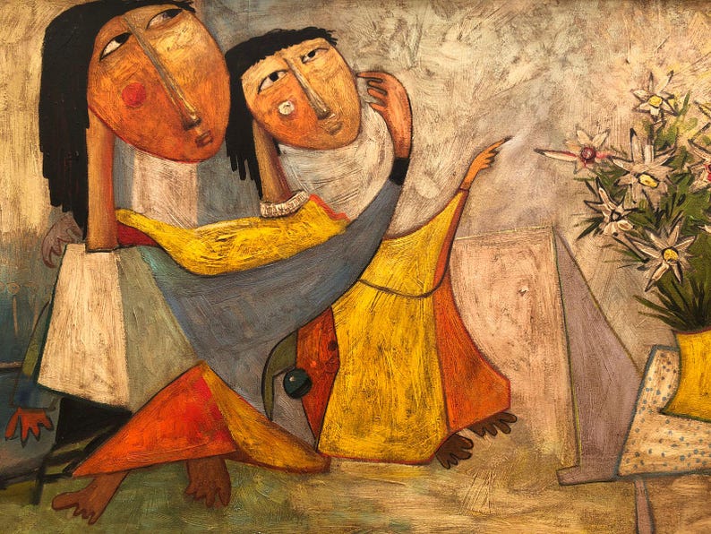 Angel Botello Vintage Oil Painting Hand Signed & Framed Canvas - Etsy