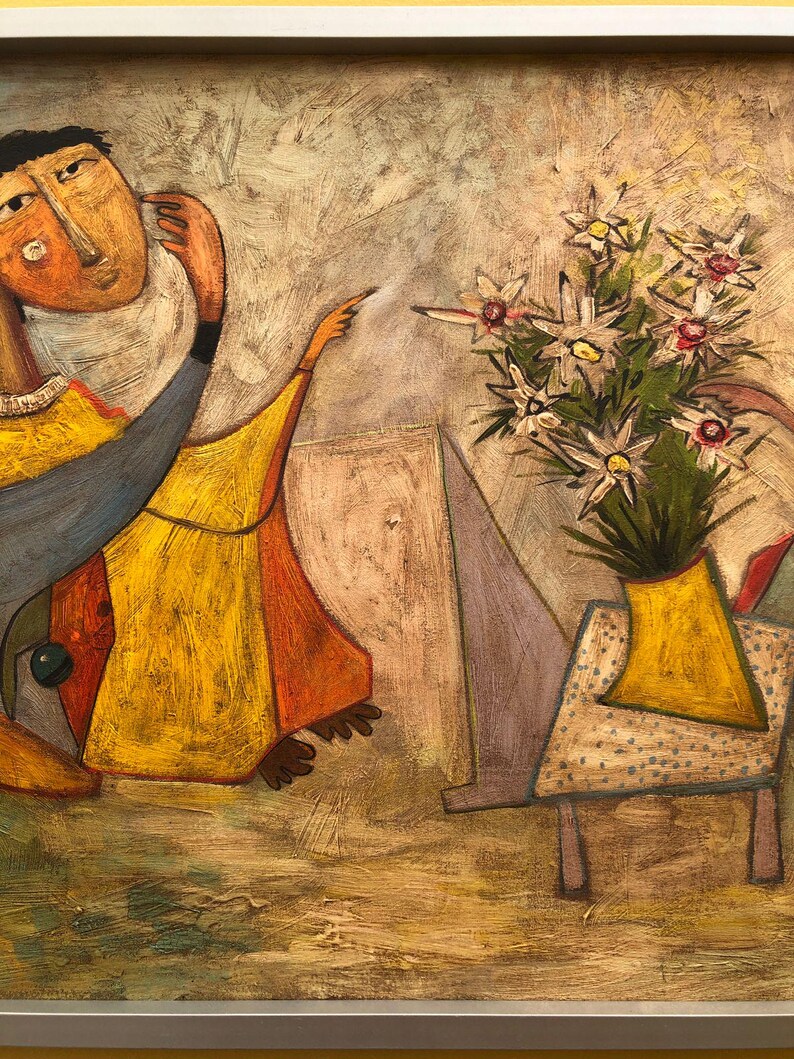 Angel Botello Vintage Oil Painting Hand Signed & Framed Canvas - Etsy