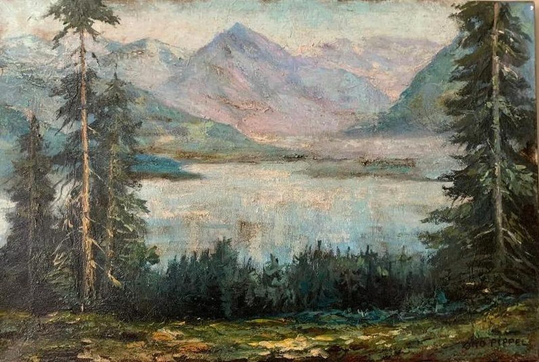 Otto Pippel Oil on Canvas, Signed, Artwork - Etsy