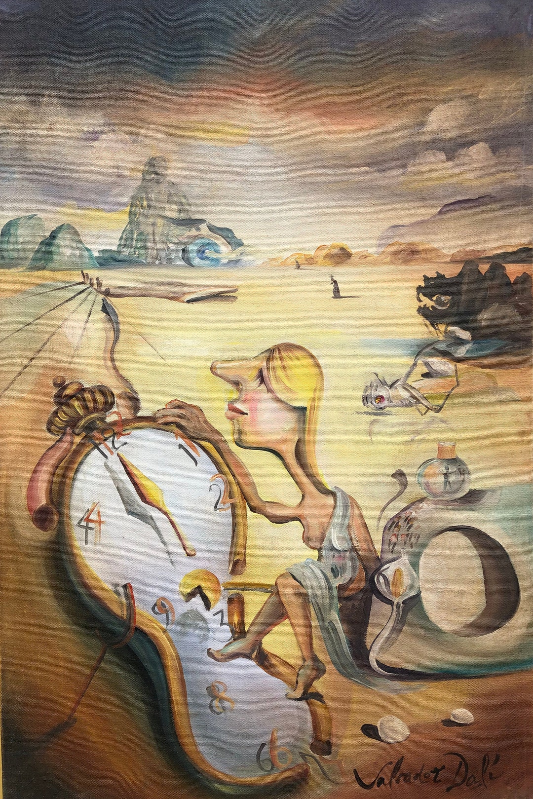 Salvador Dali Oil on Canvas, Signed, Artwork - Etsy