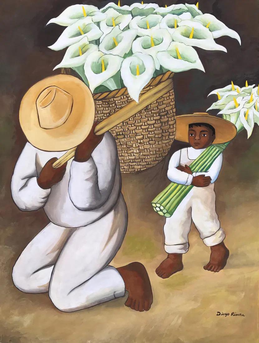 Diego Rivera - Oil on Canvas, Signed, Artwork - Etsy