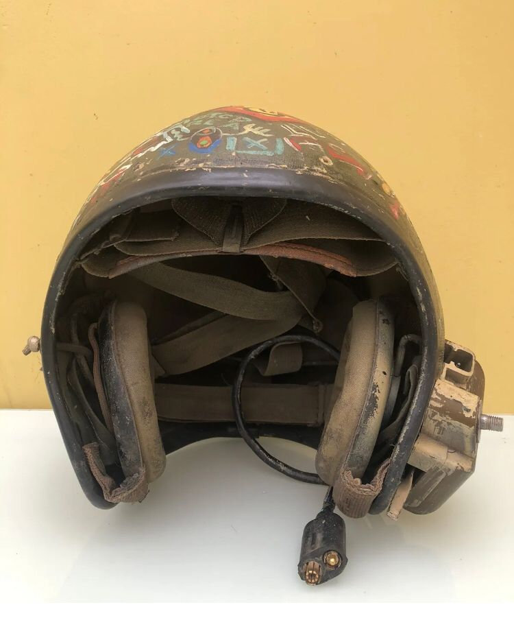 Jean-michel Basquiat Military Helmet Painted With Acrylic, Signed, Work ...