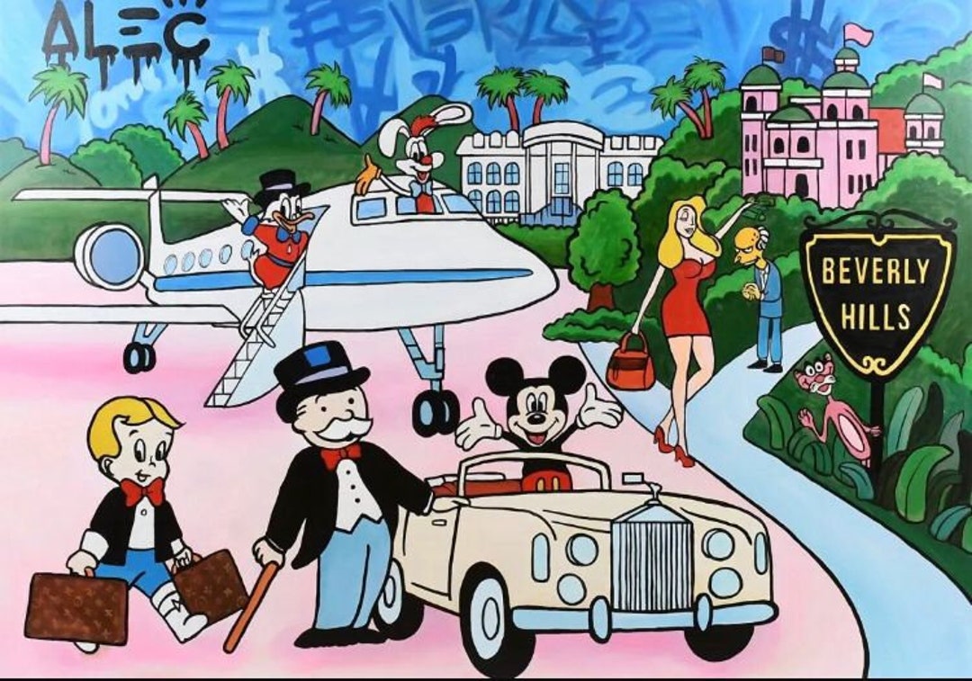Alec Monopoly - Oil on Canvas, Signed, Artwork - Etsy