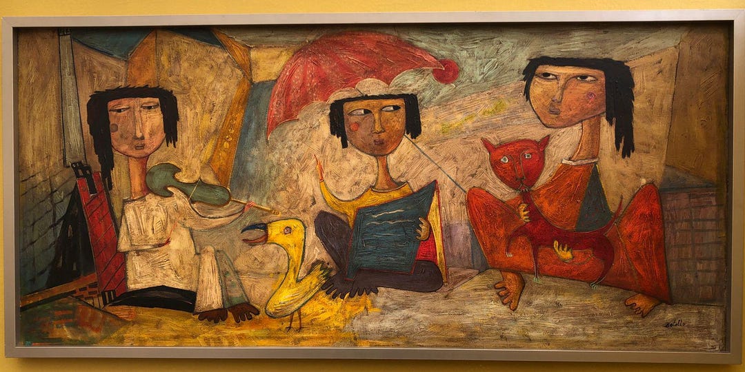 Angel Botello Vintage Oil Painting Hand Signed & Framed Canvas - Etsy