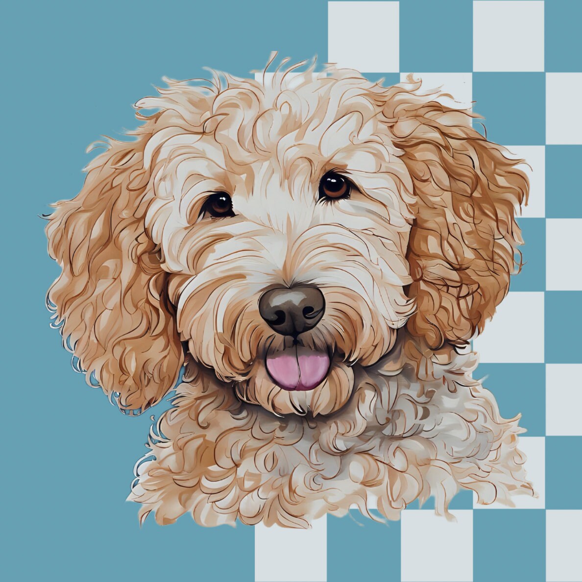 Goldendoodle Downloadable Transparent Print Set, Goldendoodle PNG ...
