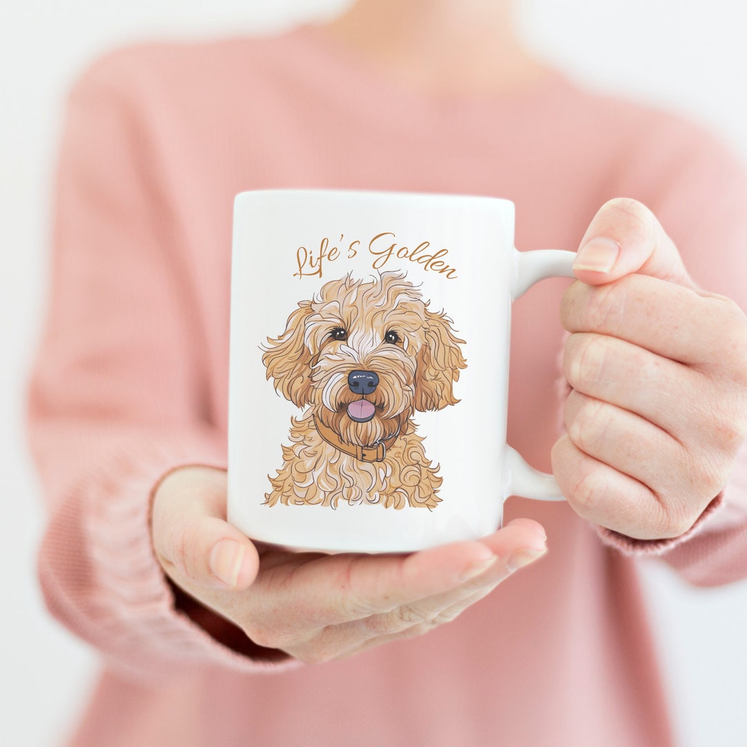 Goldendoodle Gift Custom Pet Mug for Dog Owners, Custom Name Golden ...