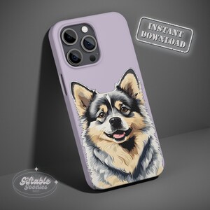 Pomsky PNG Dogs Clip Art Downloadable Set of 2, DIY Project Transparent ...