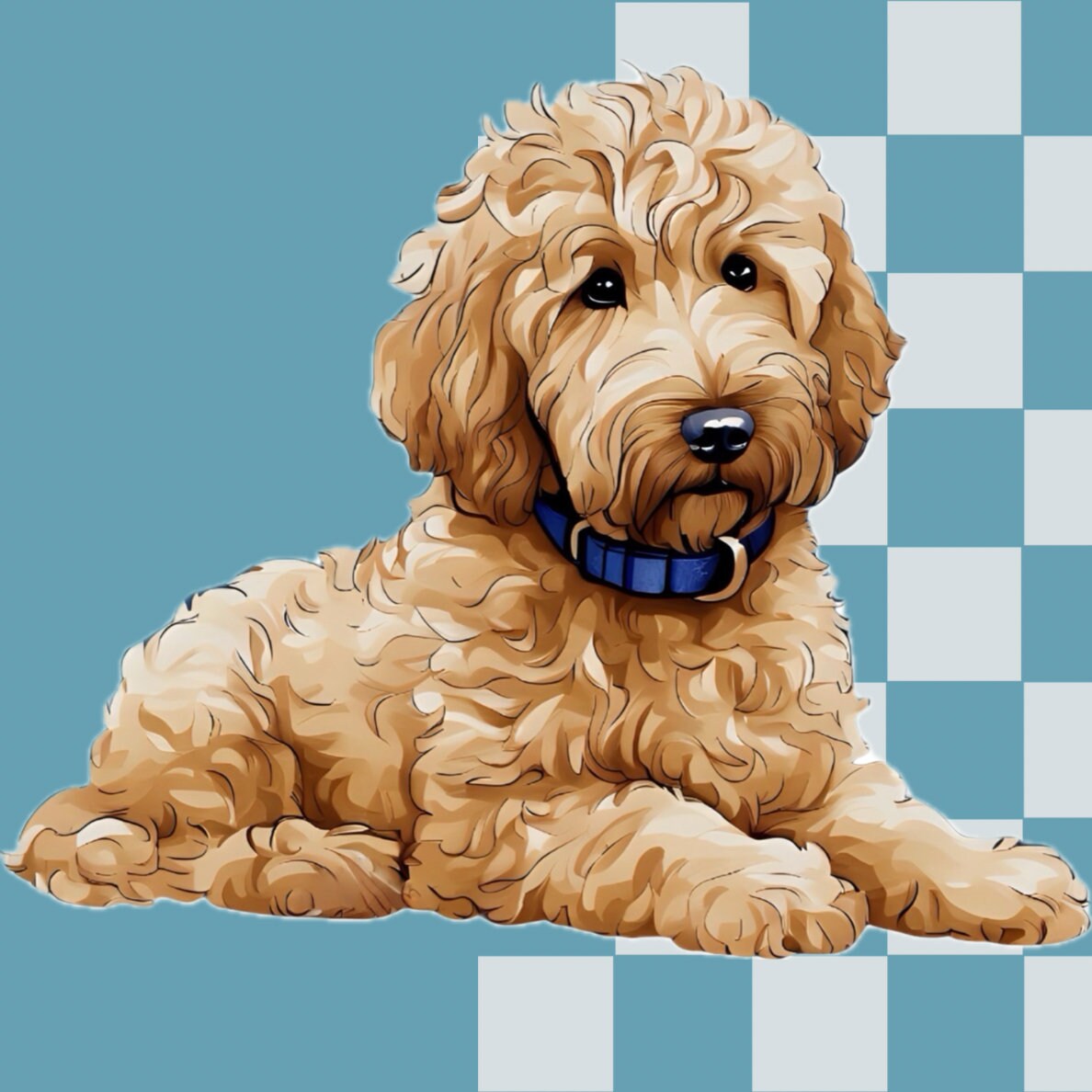 Goldendoodle Downloadable Transparent Print Set, Goldendoodle PNG ...