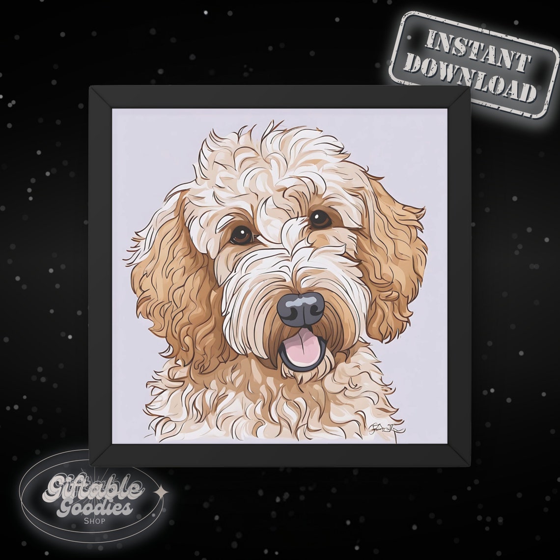 Goldendoodle Dog PNG Clip Art Bundle - Etsy
