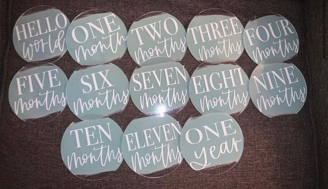 Baby Monthly Milestone Acrylic Circles - Etsy