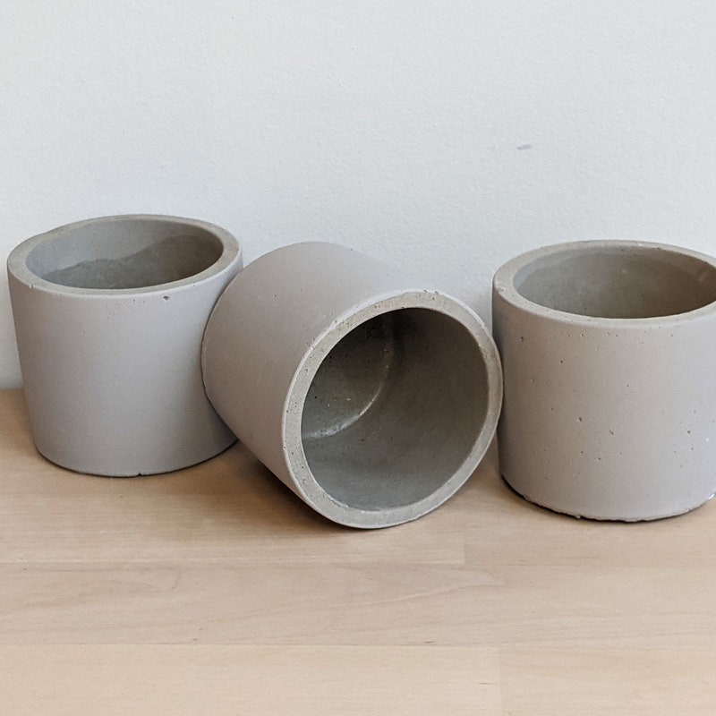 Concrete and Wood Planter - Etsy