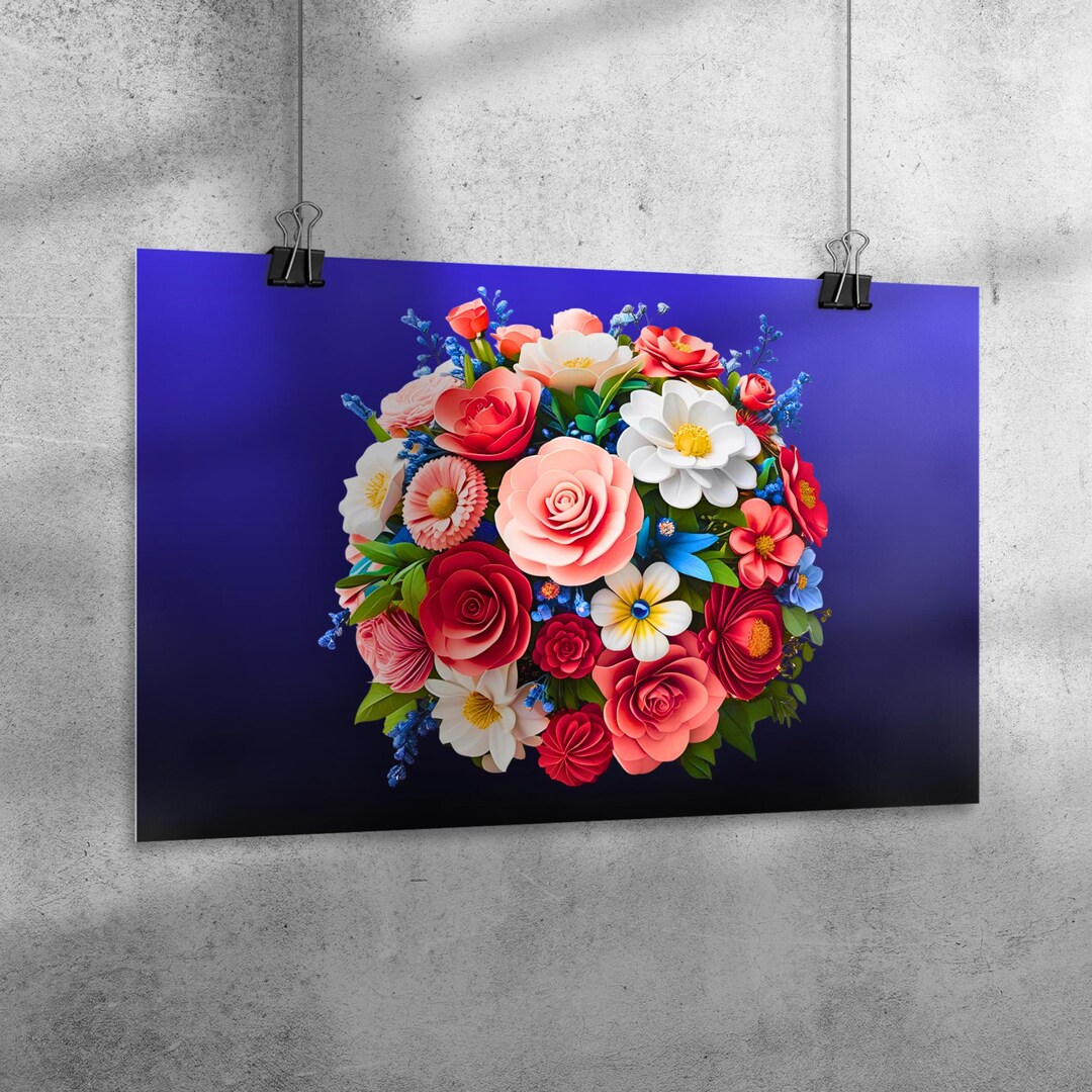 Watercolor Flower Poster: Vibrant Botanical Floral Wall Art Print ...