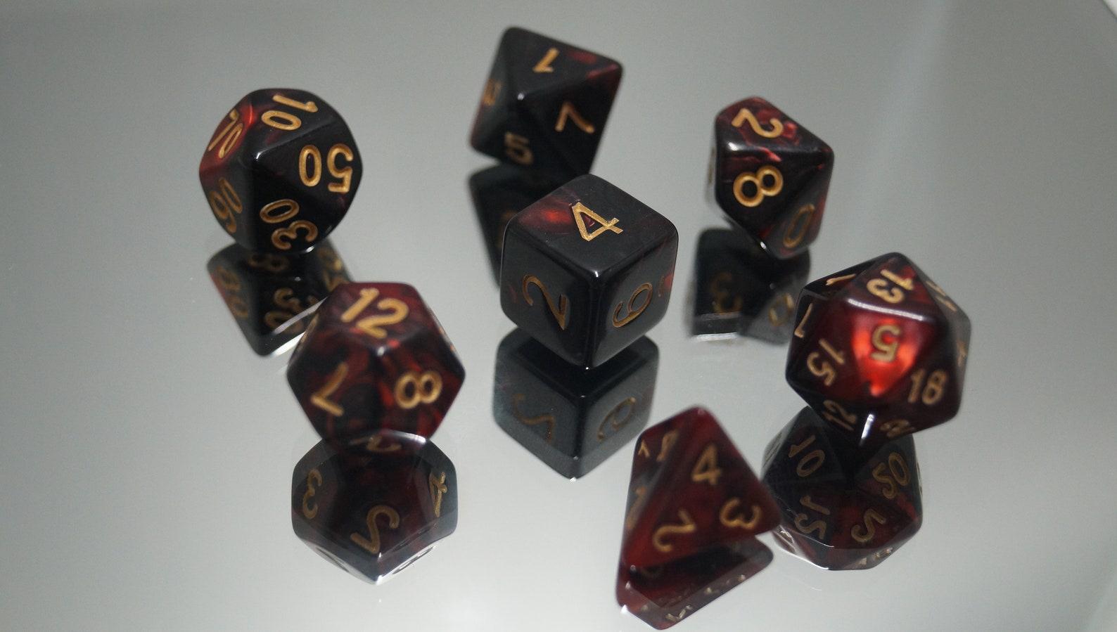 Bloodstone Dnd Dice Set, Dice Set for Role Playing Games, Dungeons and ...