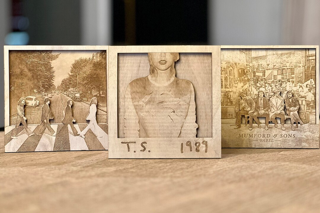 ANY Record Album Cover Wooden 3d Replicas. Wall Art Hangings and Decor ...