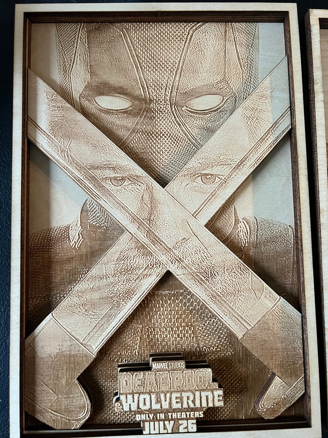Deadpool and Wolverine Movie Posters Wooden 3d Replica. Wall Art ...
